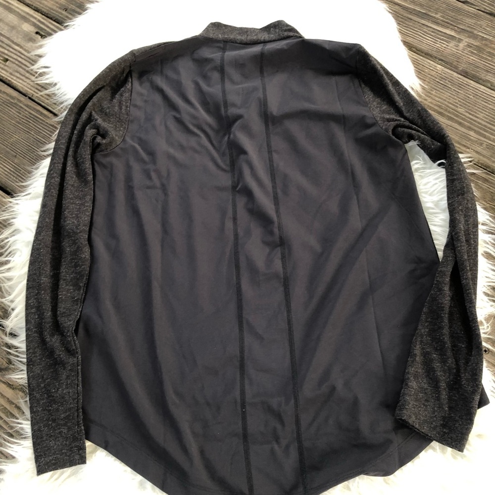 Overlapping Two Texture Long Sleeve Top - Gem